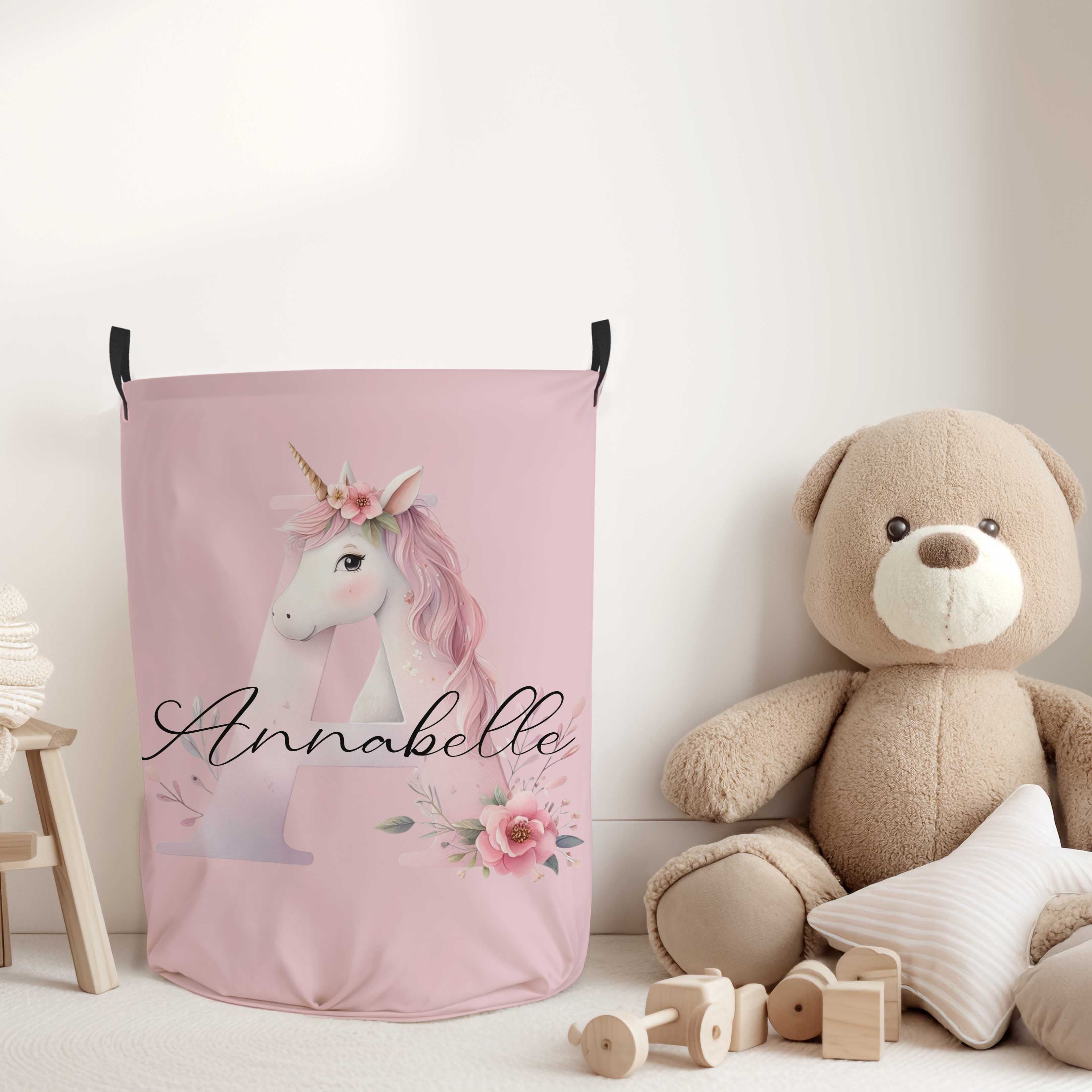 Unicorn Initial Toy Basket – The Custom Co